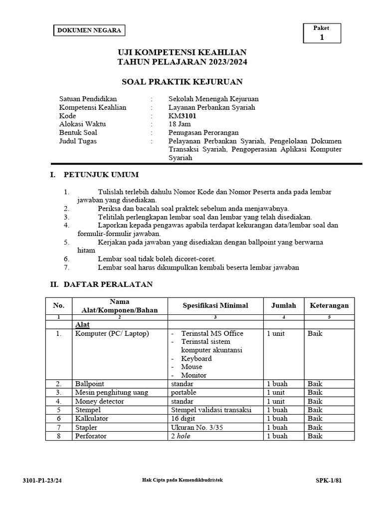P1 SPK Perbankan Syariah | PDF