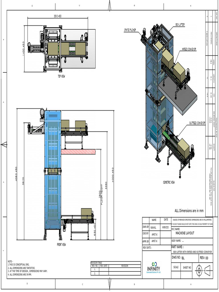 Box Lifter With Conveyors | PDF