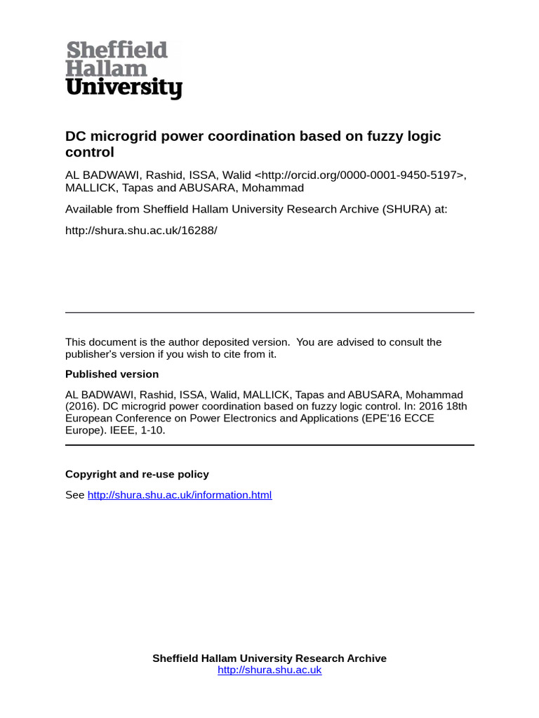 DC Microgrid Power Coordination Based On | PDF | Distributed Generation | Control Theory