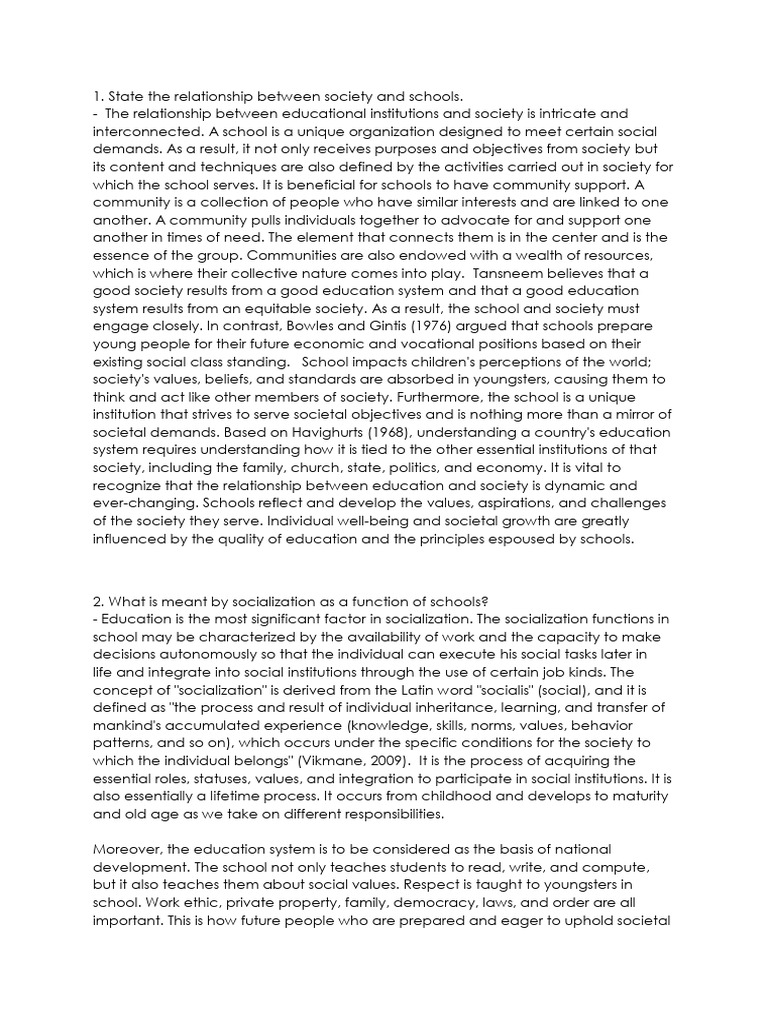 EDUC 102 (Historical Foundation of Education) | PDF | Socialization ...