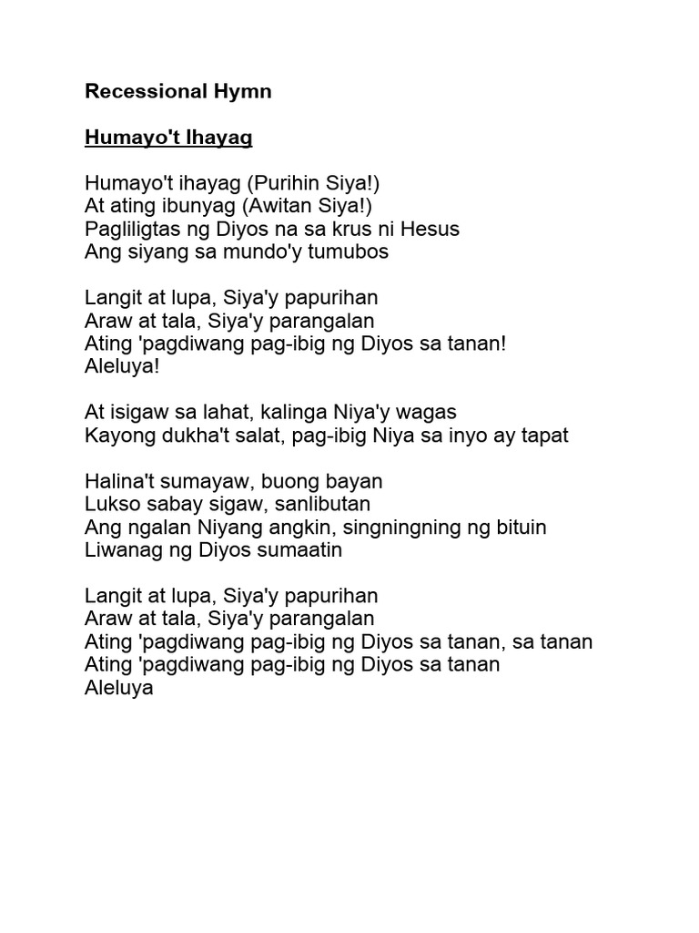 Humayo't Ihayag | PDF