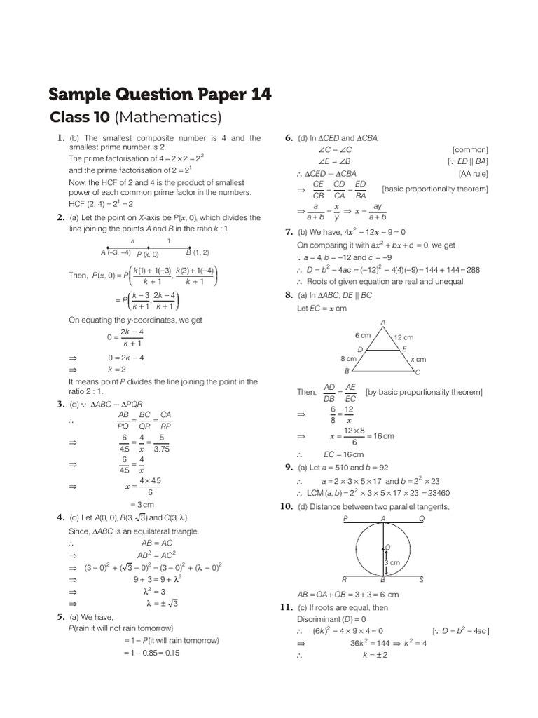 I Succeed Math 10th Basic SP14 | PDF | Area | Circle