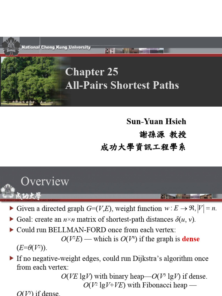 25 - All-Pairs Shortest Paths | PDF | Combinatorics | Mathematical ... 25 - All-Pairs Shortest Paths | PDF | Combinatorics | Mathematical ...
