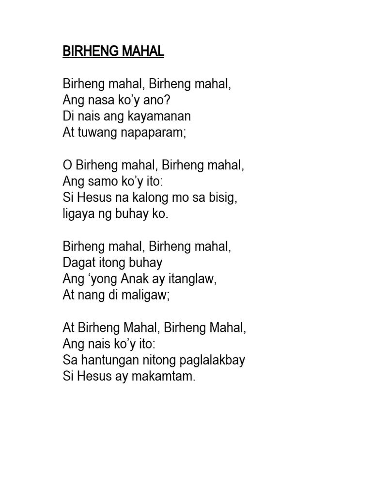 Birheng Mahal | PDF