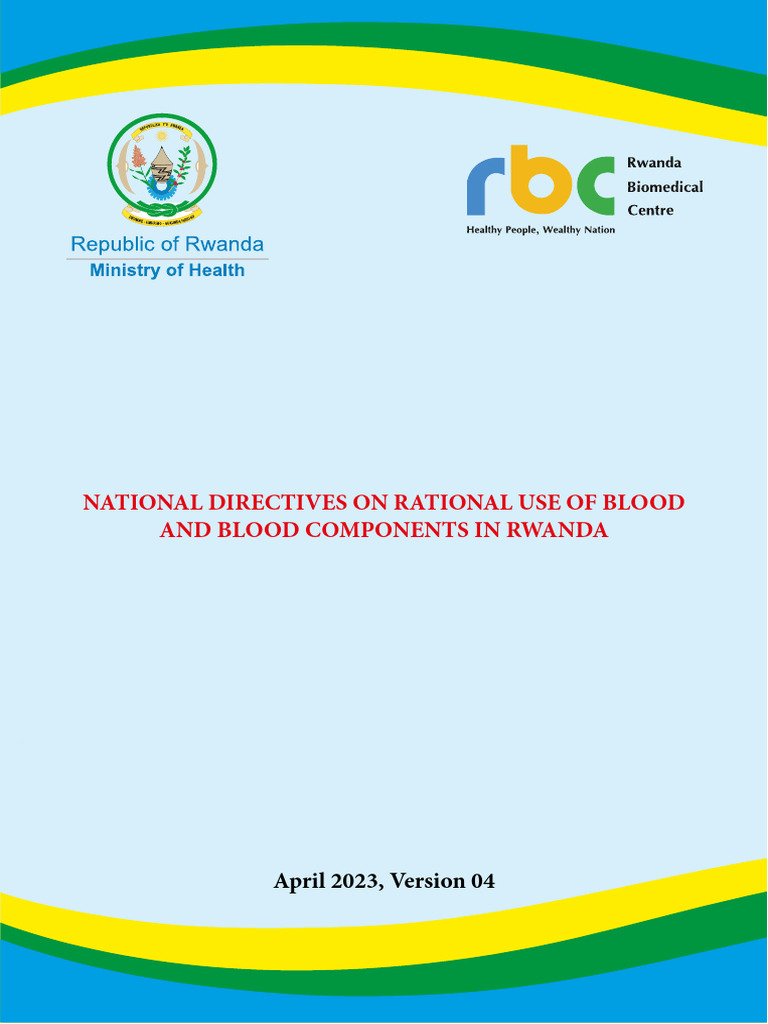 Directives Blood and Components Rwanda | PDF | Intravenous Therapy ...