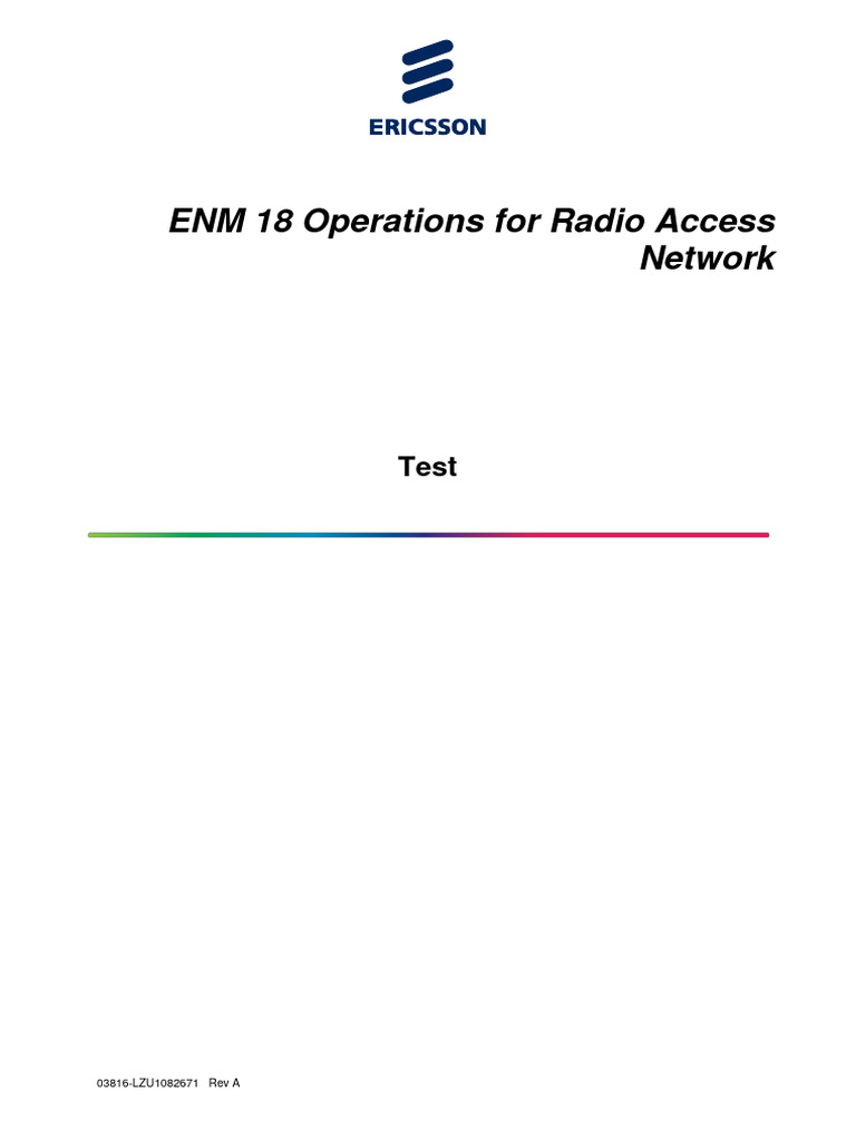 ENM 18 Operations For RAN - Test | PDF | Telecommunications | Computer ...