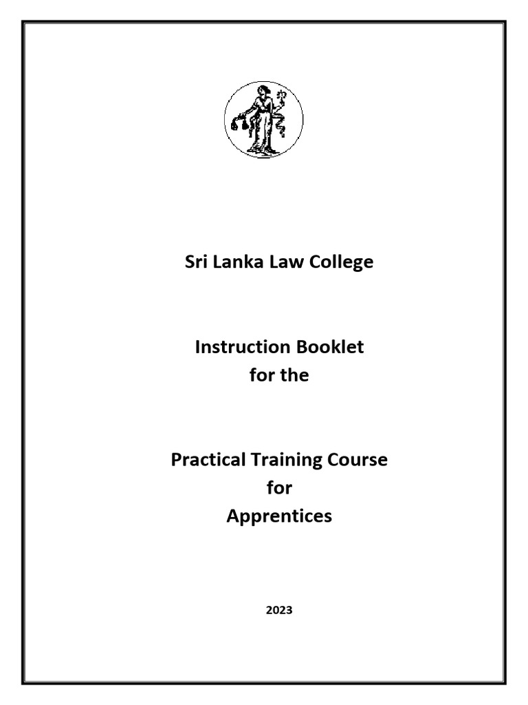 Practical Training Course Overview 2023 | PDF | Lawyer | Apprenticeship