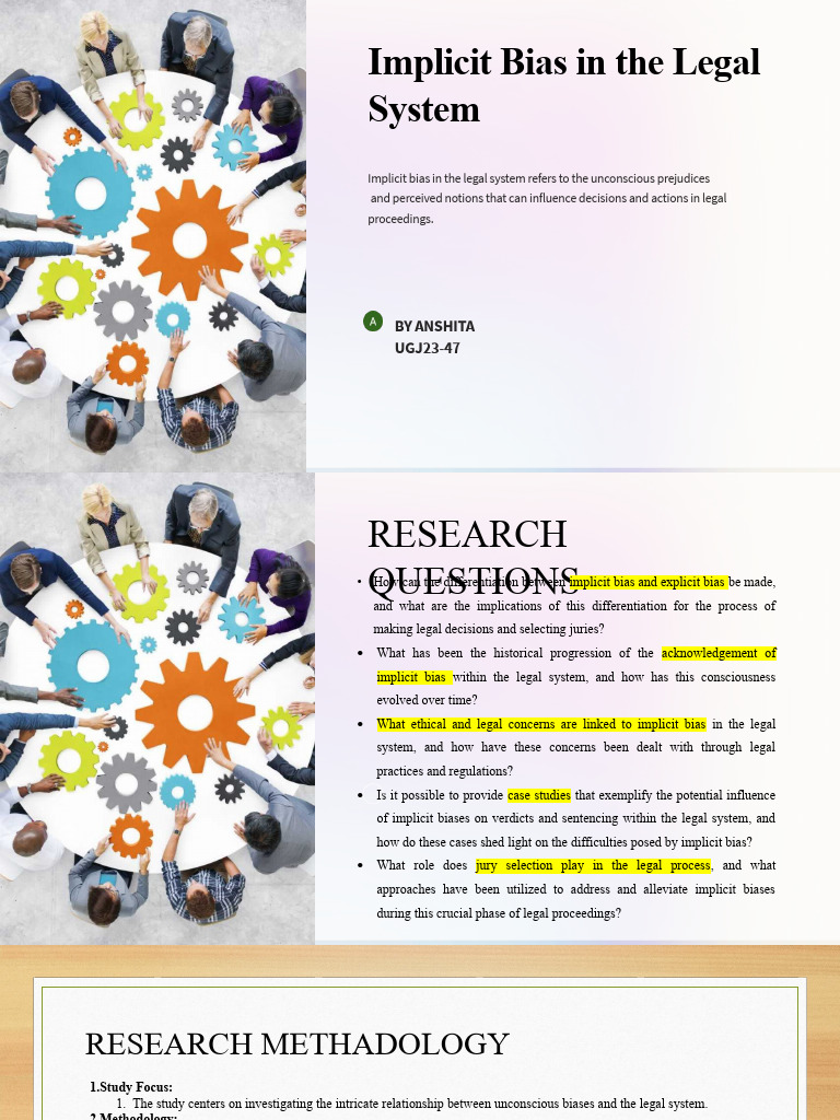 Implicit Bias in The Legal System | PDF | Bias | Unconscious Mind