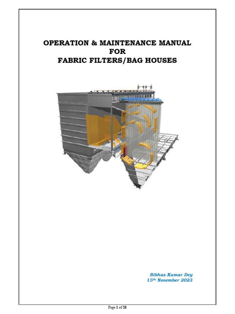 Fabric Filter Operation & Maintenance Guide | PDF | Drag (Physics ...