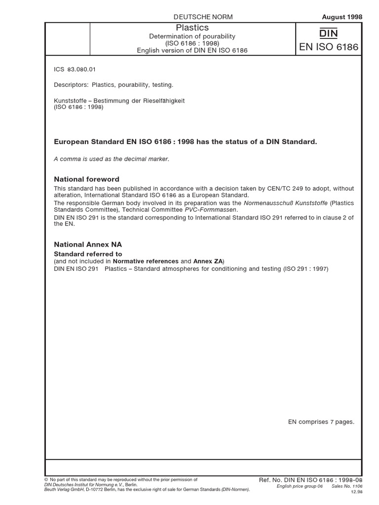 En Iso 6186 | Download Free PDF | International Organization For Standardization | Europe