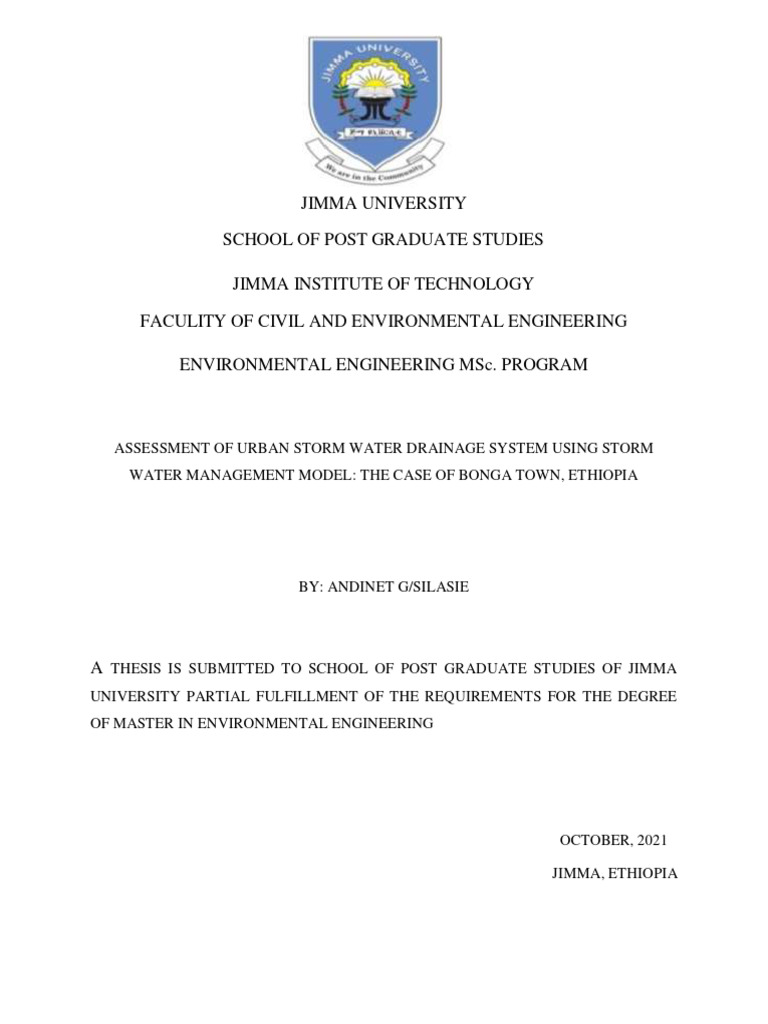 Assessment of Urban Storm Water Drainage System Using Storm | PDF ...