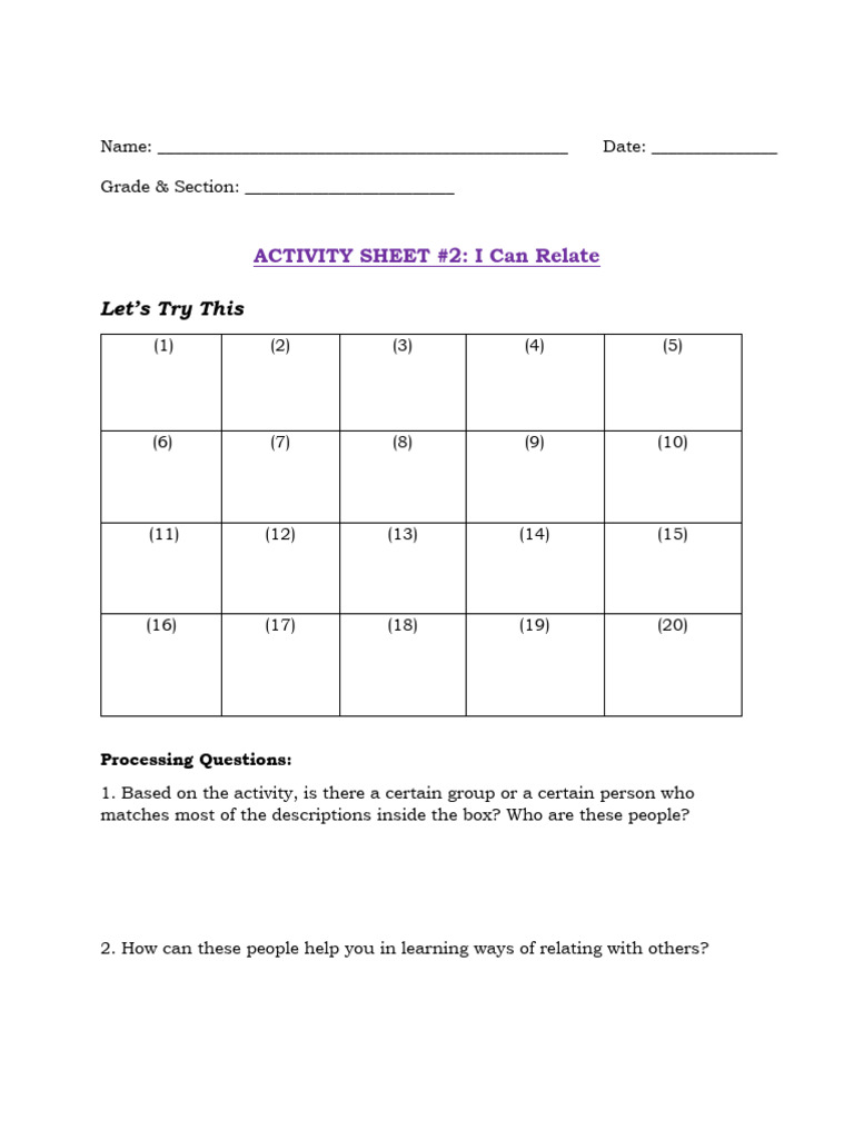 Answer Sheet #2 Homeroom Guidance 6 | PDF | Career & Growth | Social Science
