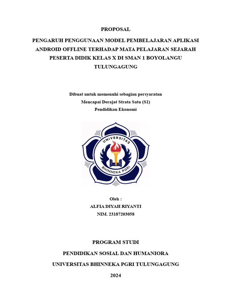 Proposal Alfia | PDF