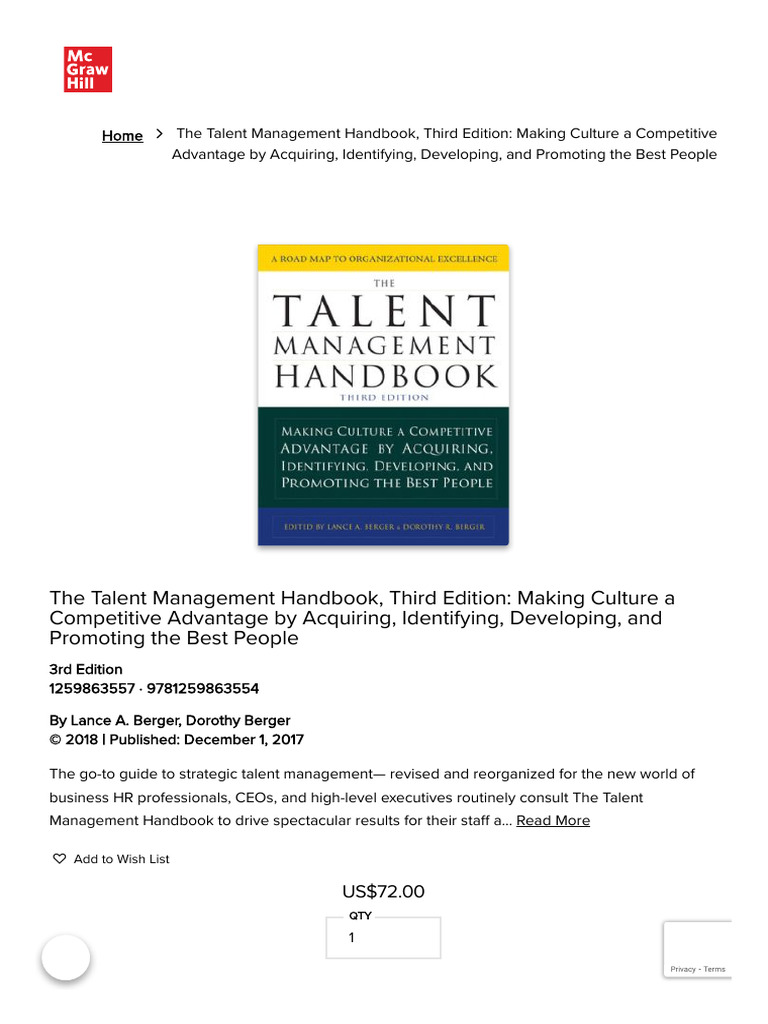 The Talent Management Handbook, Third Edition - Making Culture A Competitive Advantage by ...