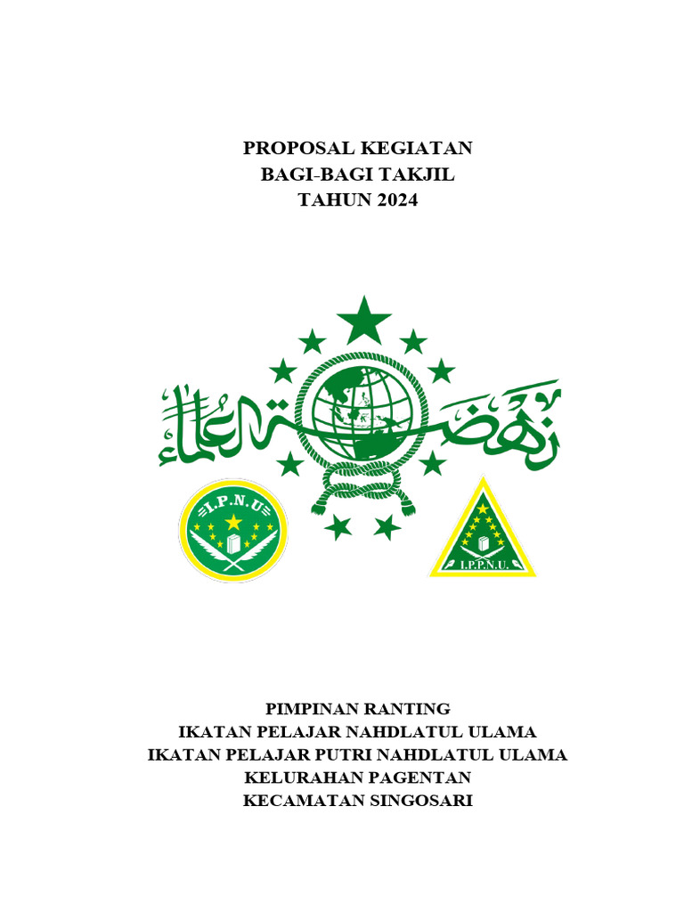 Proposal Bagi-Bagi Takjil 2024 IPNU IPPNU | PDF