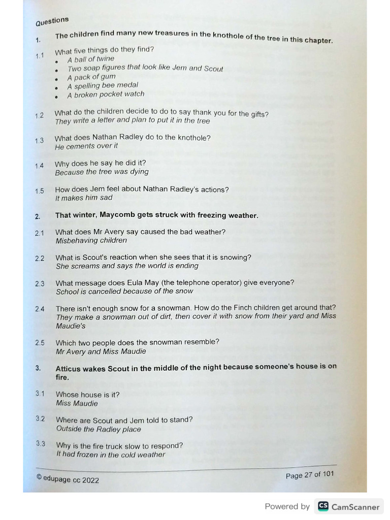 TKMB Chapters 7-8 MG | PDF