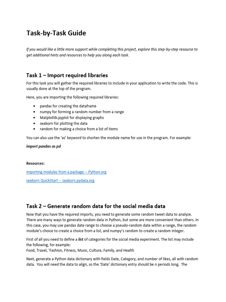 Task-by-Task Guide | PDF