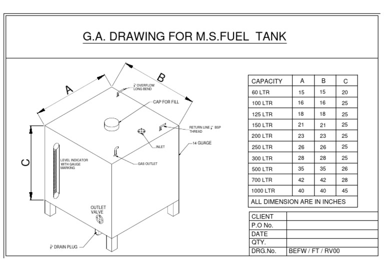 TANK DRAWINGS-Model | PDF | Mechanical Engineering | Manufactured Goods