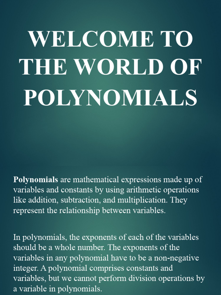 G10 Math Q1-Week 7-Synthetic and Long Divison | PDF | Polynomial ...