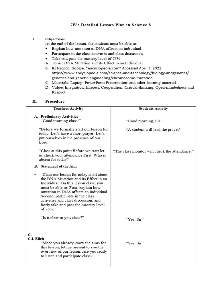 DNA Mutation Effects Lesson Plan | PDF | Mutation | Molecular Genetics