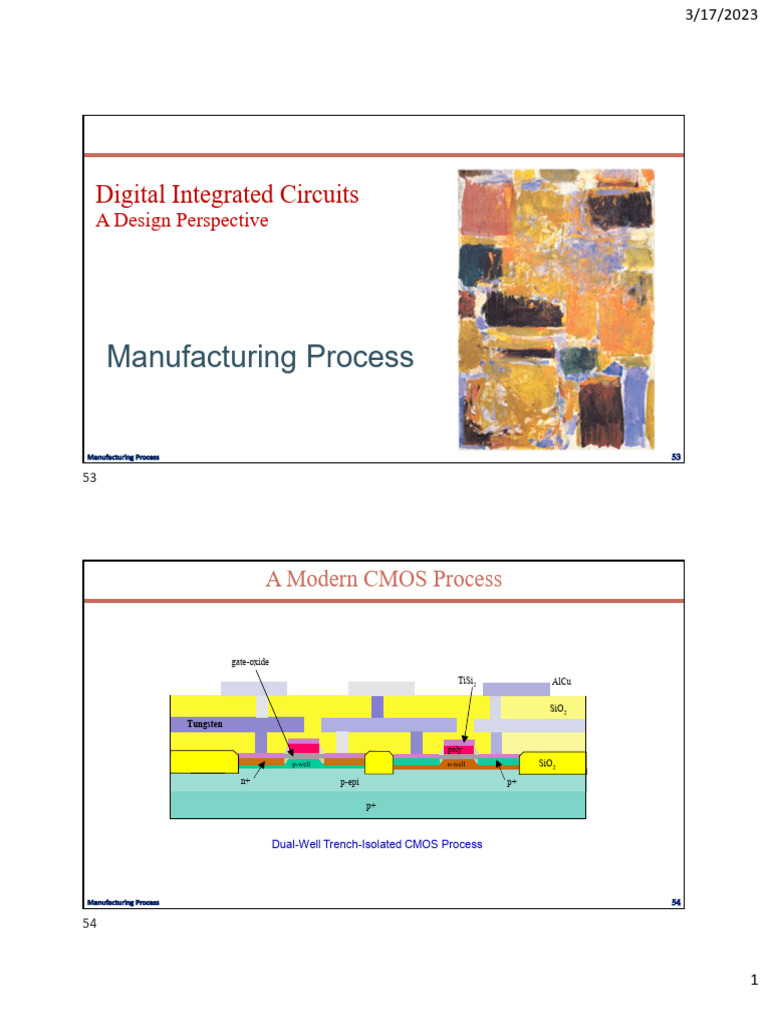 Lec 03-04 | PDF | Photolithography | Mosfet