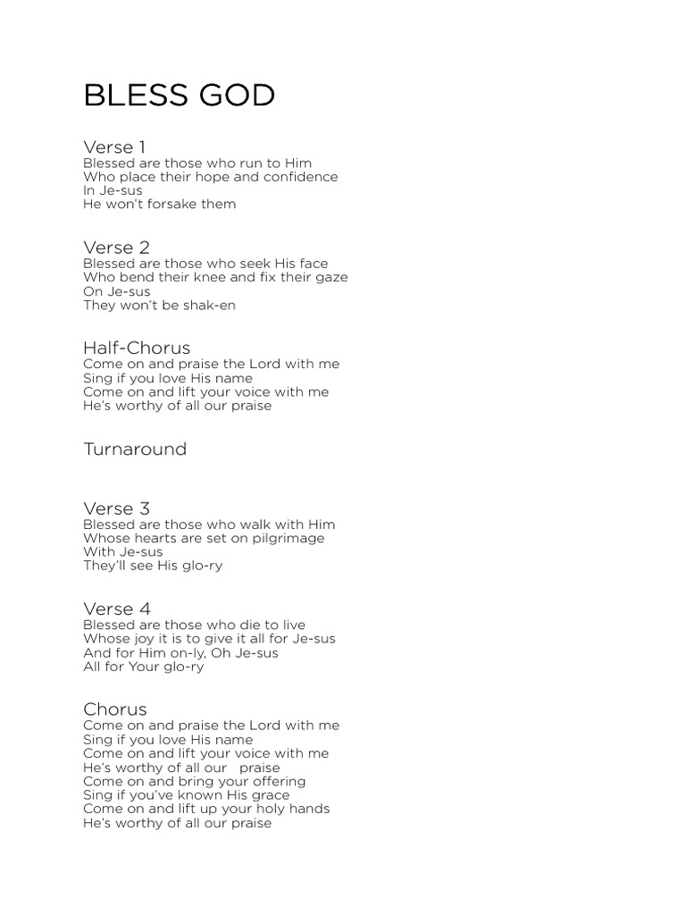 Bless God | PDF