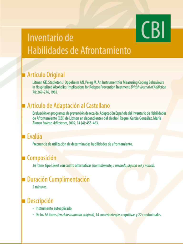 Evaluación de Habilidades de Afrontamiento | PDF