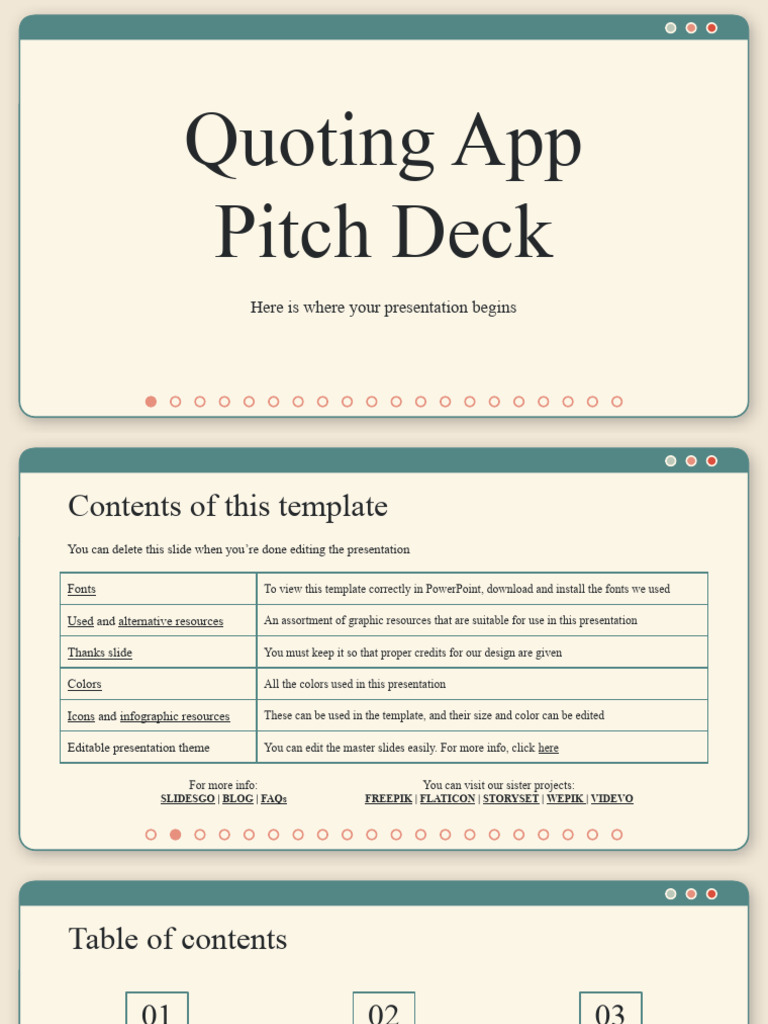 Quoting App Pitch Deck | PDF