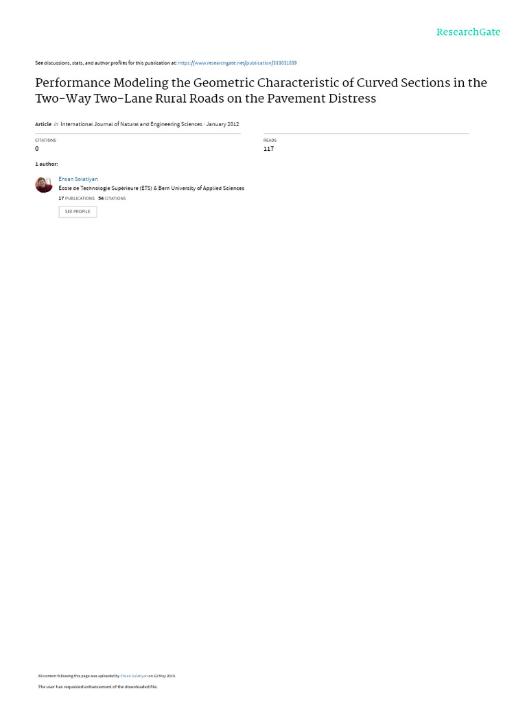 IJENS | PDF | Regression Analysis | Road