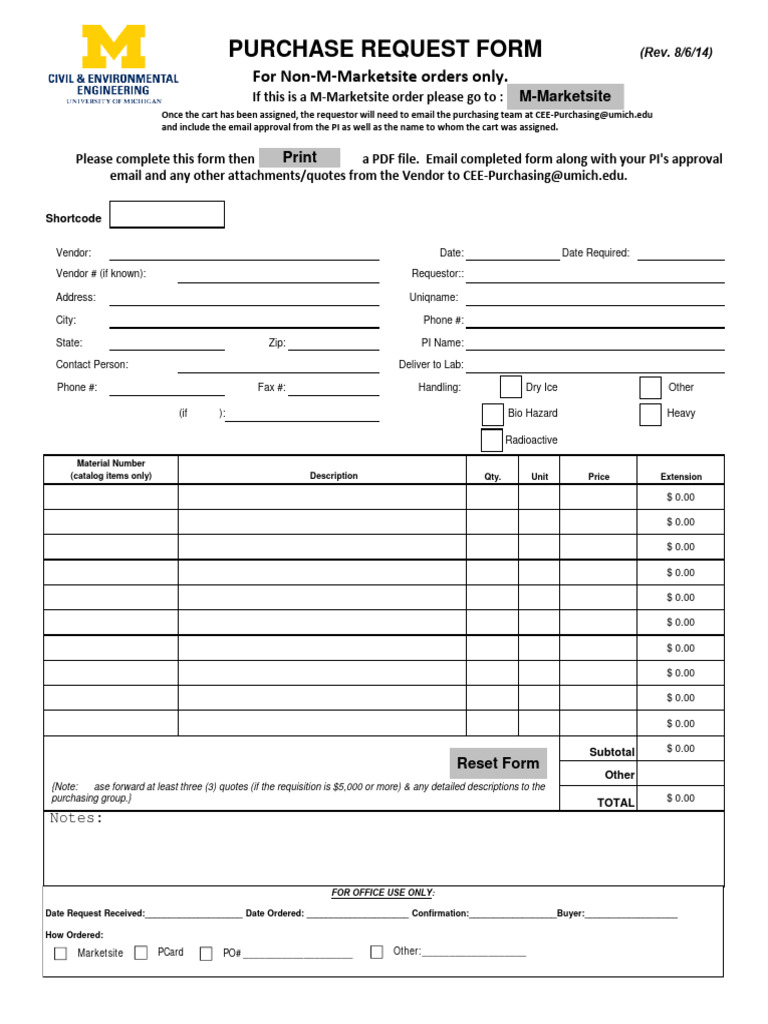CEEPurchase Request Form | PDF | Computing