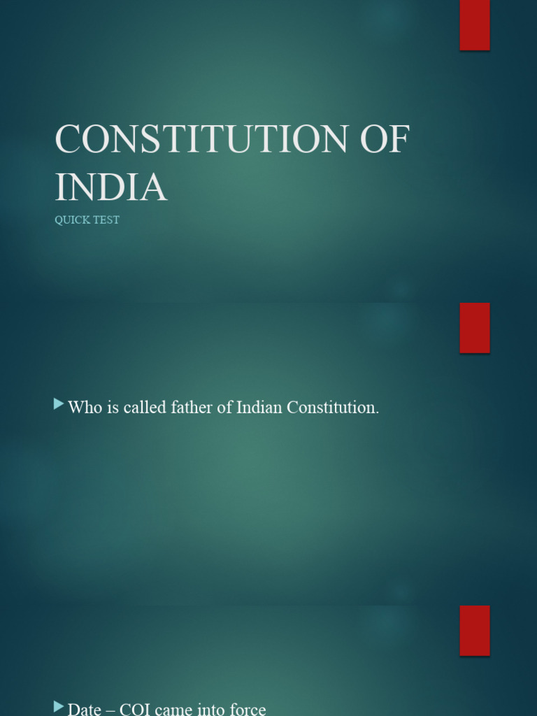 COI - Reference Pointers | PDF | Writ | Constitution