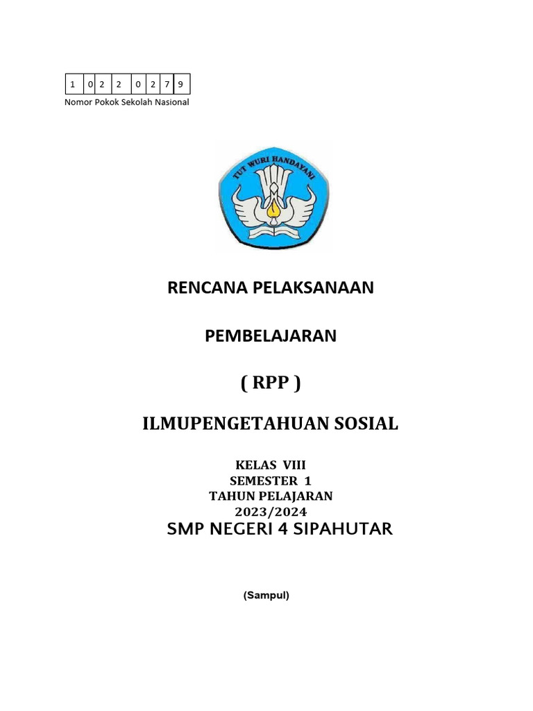Contoh RPP 1 Lembar | PDF
