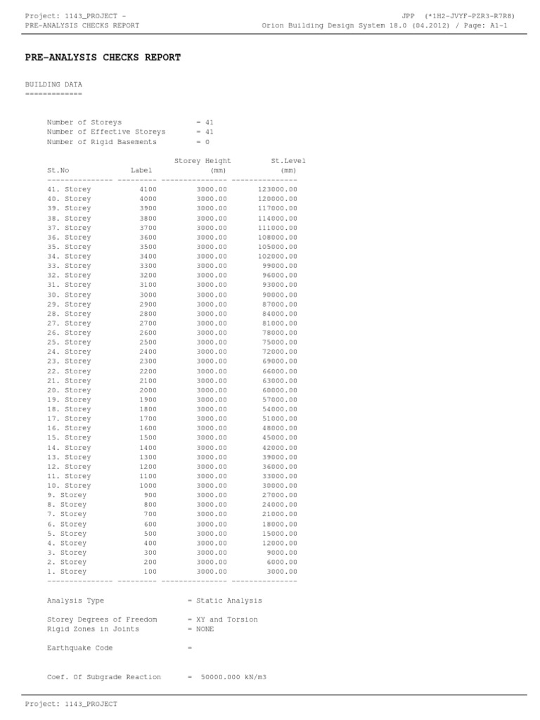 1143 - Project-Pre-Analysis Report | PDF | Beam (Structure ...