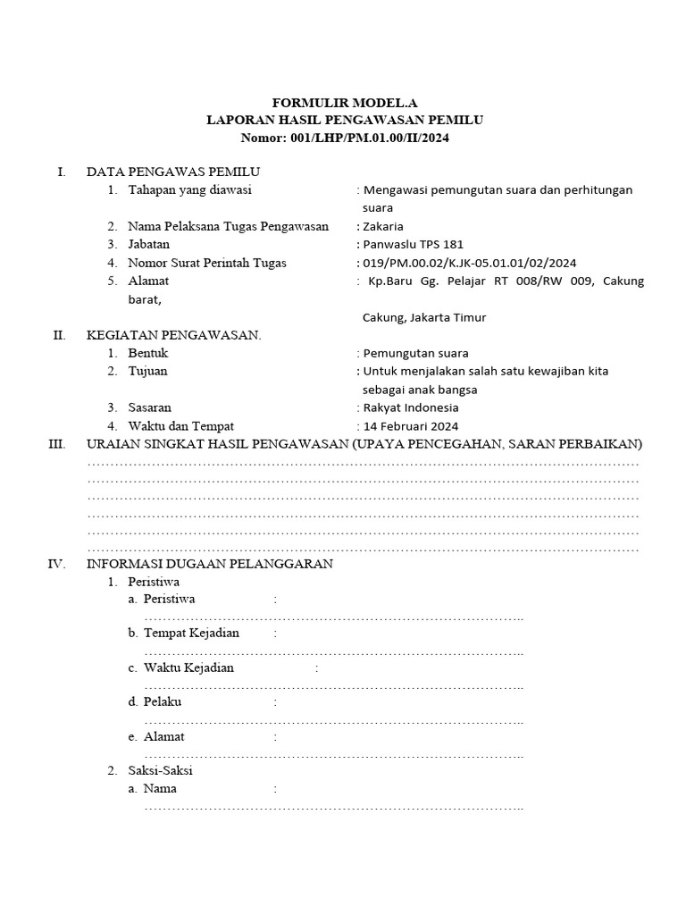 Form A1 | PDF | Law