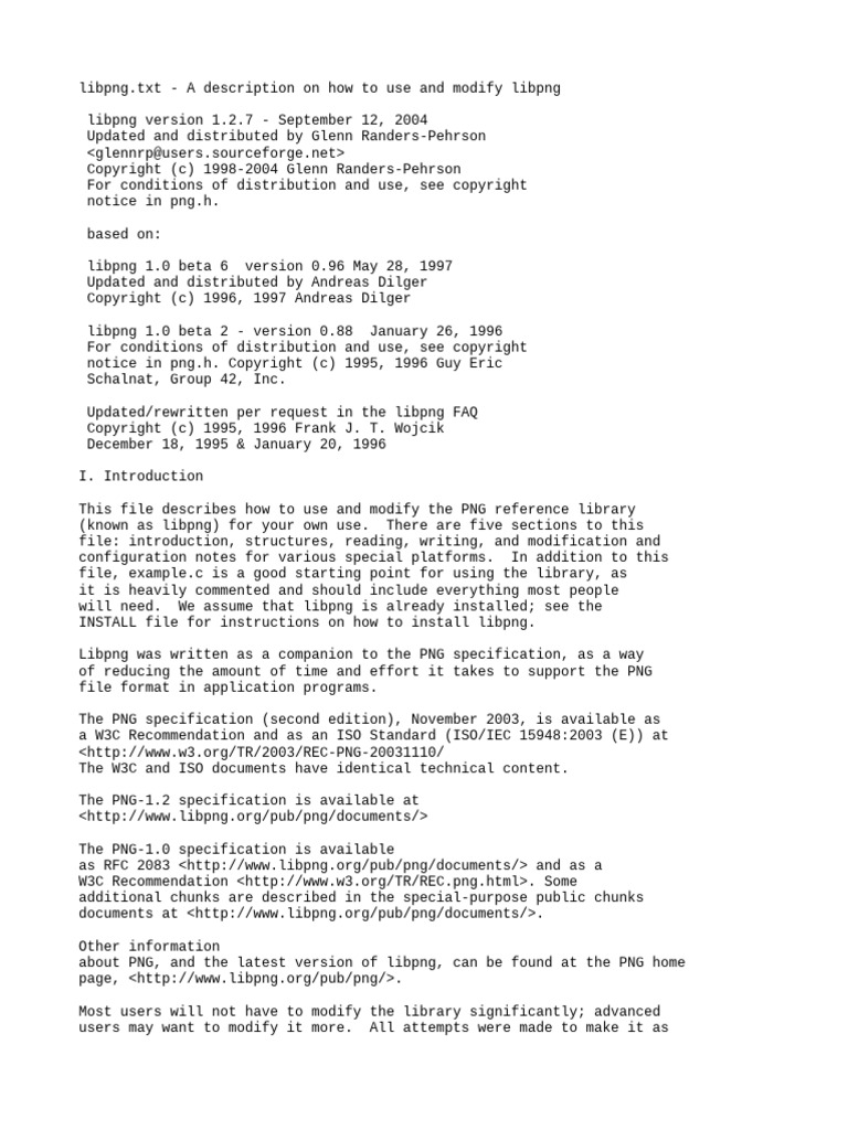 Libpng | PDF | Pointer (Computer Programming) | Rgb Color Model