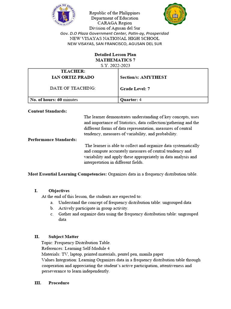 Frequency Distribution Ungroup | PDF | Learning | Statistics