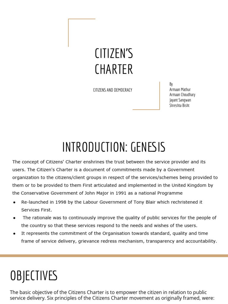 Citizen's Charter | PDF | Business