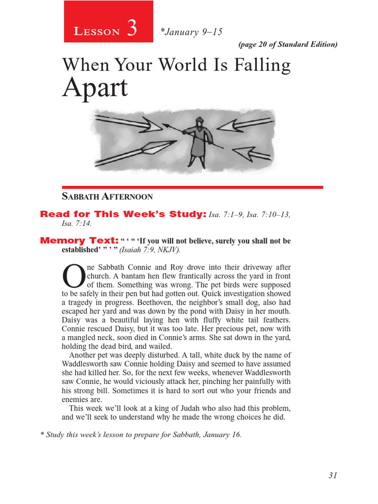 When Your World Is Falling | PDF | Isaiah