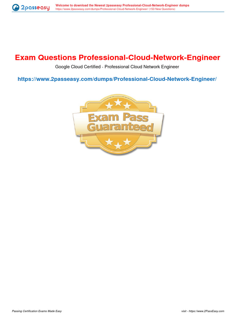 Google - Prep4sure - Professional Cloud Network Engineer - Sample.question.2023 Feb 25.by - Adam ...