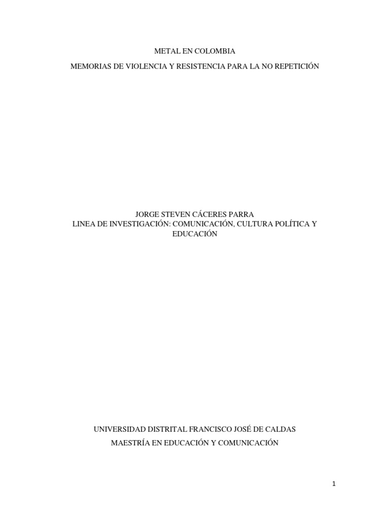Cáceres Parra Jorge Steven 2021 | PDF | Colombia | Música heavy metal