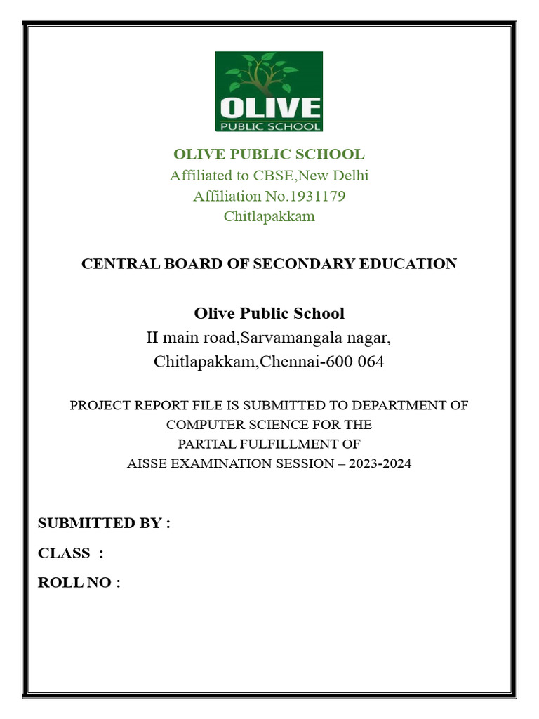 Grade 12 CS Project | Download Free PDF | Databases | My Sql