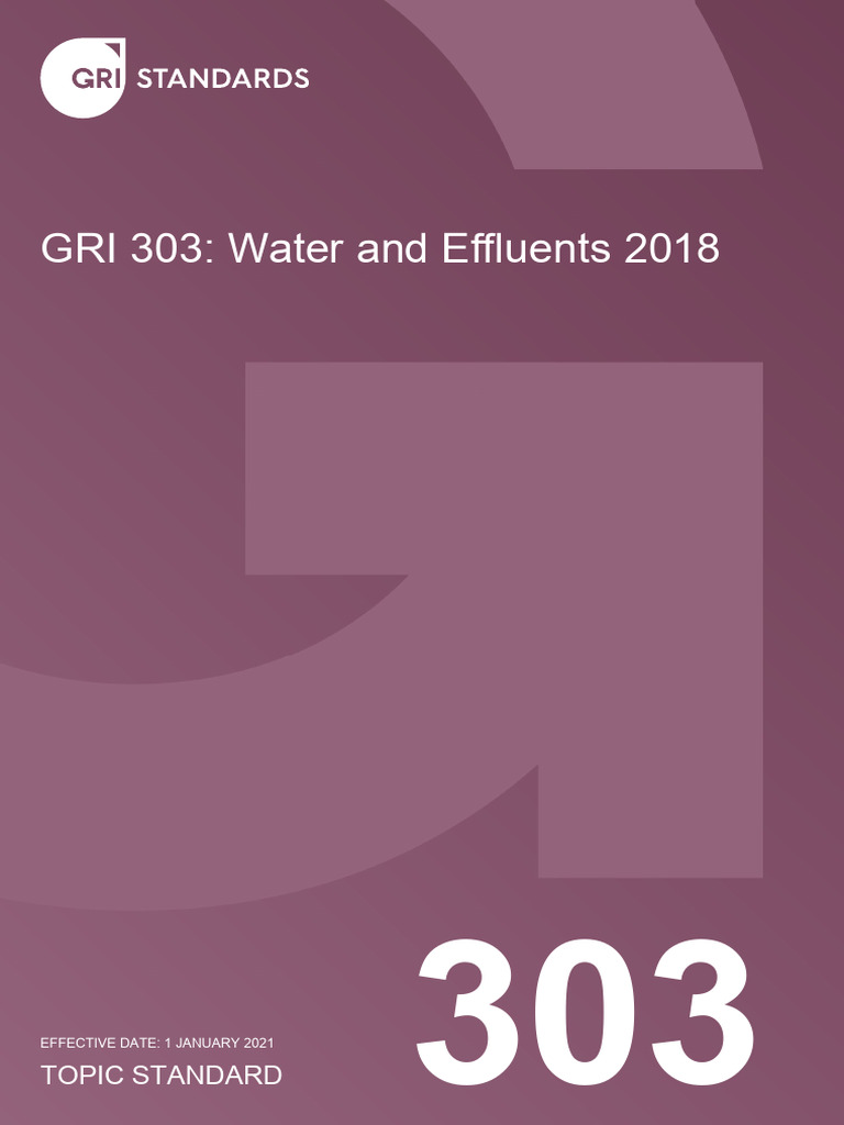 GRI 303 - Water and Effluents 2018 | PDF | Water | Sewage Treatment
