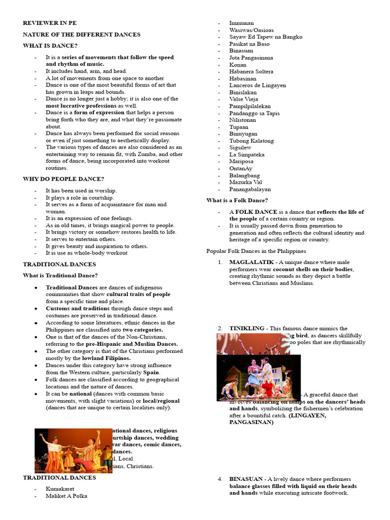 Understanding Dance: Types and Traditions | PDF | Dances | Performing Arts