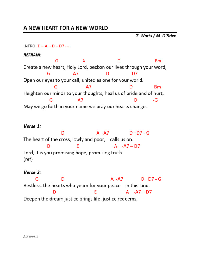 A New Heart For New World | PDF