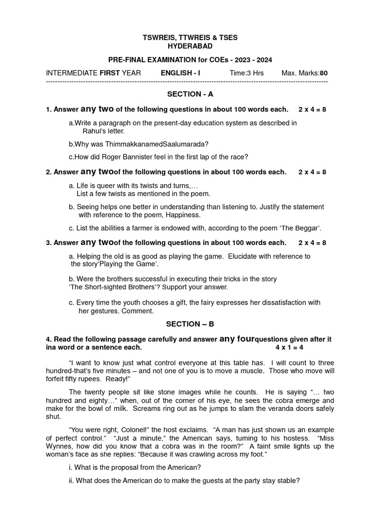 Intermediate English Exam Prep | PDF | Linguistics | Human Communication
