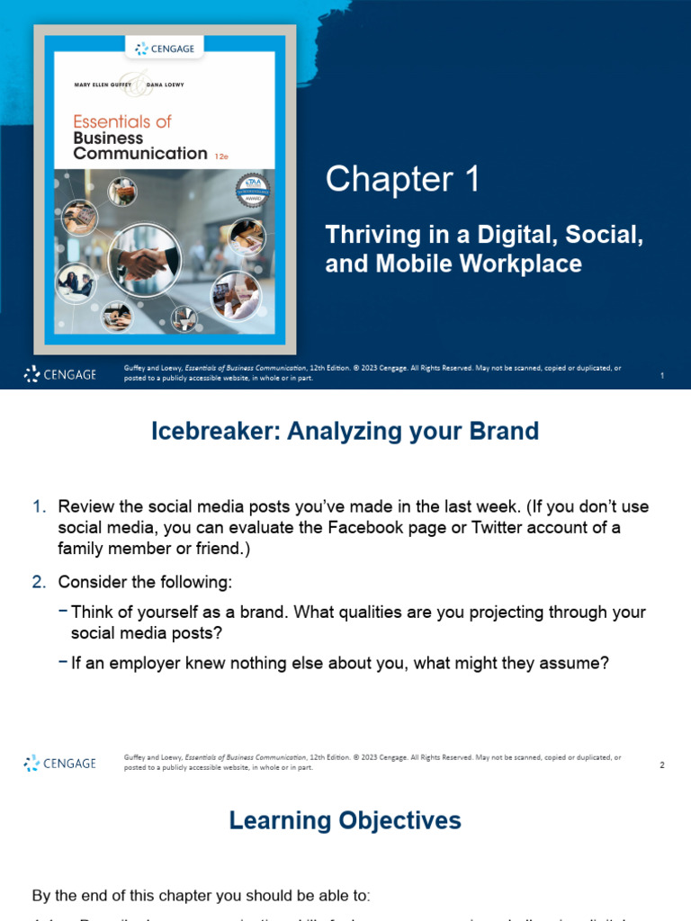 Guffey and Loewy EBC 12e PPT Ch1 Final | PDF | Nonverbal Communication | Communication