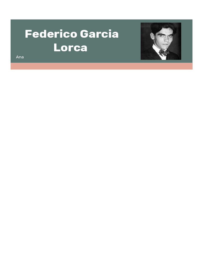 ESP-A Federico Garcia Lorca | PDF