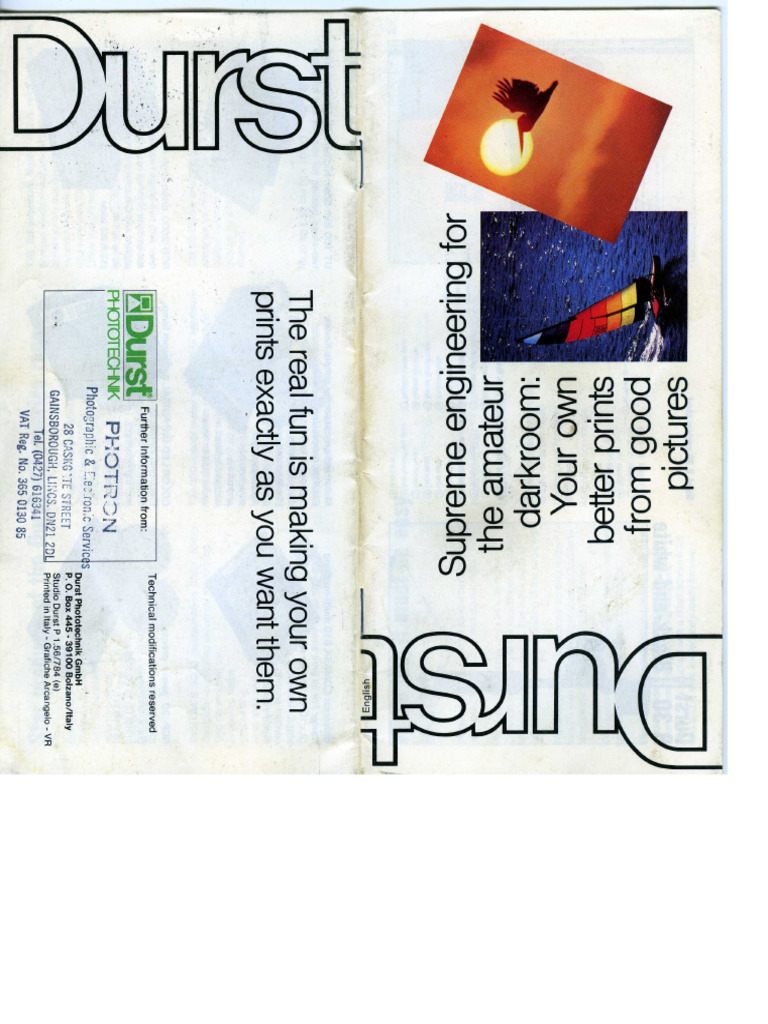 Durst 955 | PDF
