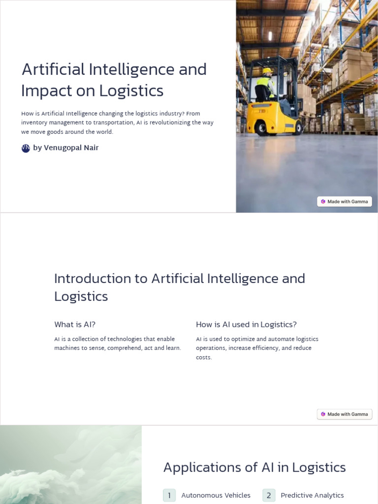 Artificial Intelligence and Impact On Logistics | PDF | Artificial ...