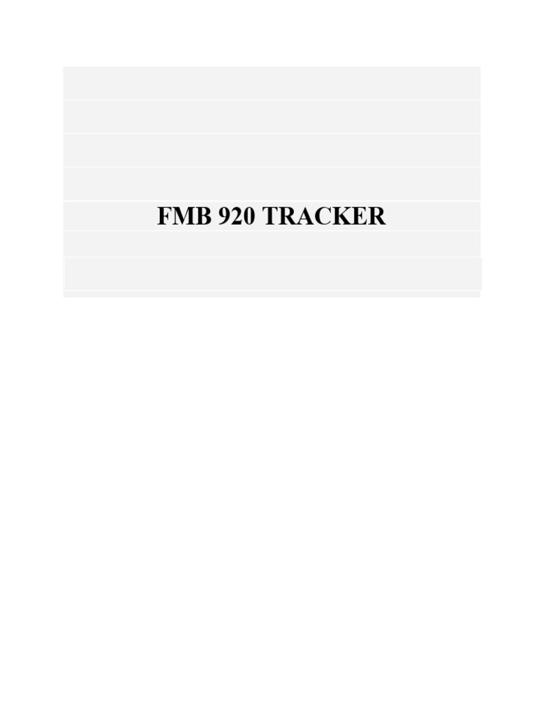 FMB 920 Manual | PDF
